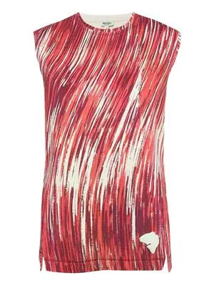 Kenzo Abstract-pattern Print Top - Red