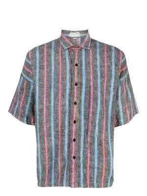 Pierre Cardin 1980 Striped Cotton Polo Shirt - Red