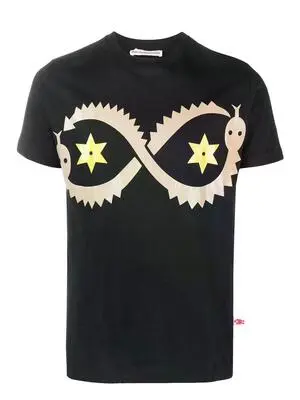 WALTER VAN BEIRENDONCK Snake-print T-shirt - Black