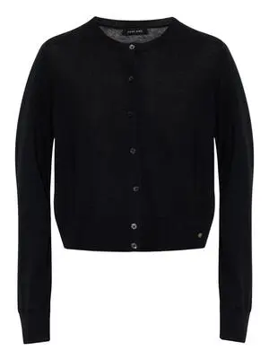 ANINE BING Wool And Cashmere Blend Cardigan - Black
