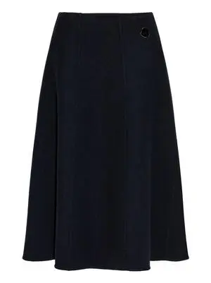 Moncler Jil Sander Flared A-line Midi Skirt - Navy Blue