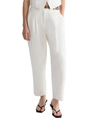 TWP Cornelia St. Pant In Weave Linen - Ivoire