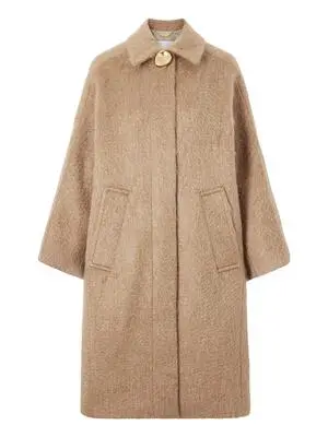 JOSEPH Alger Brushed Wool And Mohair-blend Coat - Neutrals