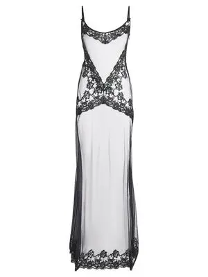 SKIMS Lace Maxi Slip Dress - Black