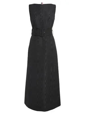 Thom Browne Silk Belted Maxi Dress - Black