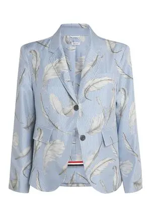 Thom Browne Silk Twill Blazer - Blue