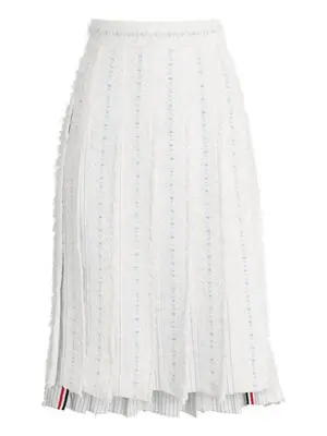 Thom Browne Tweed Knee-length Skirt - White