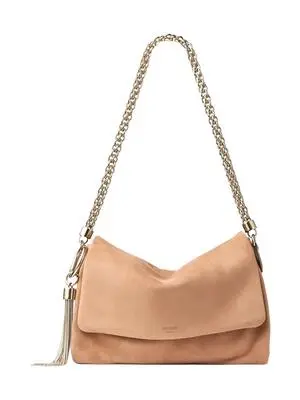 JIMMY CHOO Callie Flap Shoulder Bag - Beige