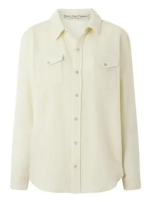 GOD’S TRUE CASHMERE Cashmere Shirt With Rose Quartz Fastenings - Yellow