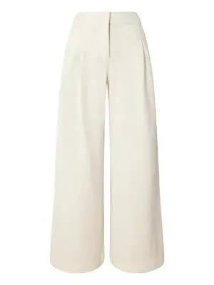 Proenza Schouler White Label Rosalie Pleated Corduroy Wide-leg Pants - Neutrals