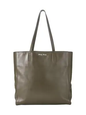 Miu Miu Calfskin Tote - Green