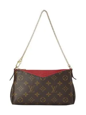 LOUIS VUITTON Monogram Pallas Clutch - Red
