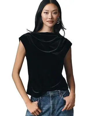 Sanctuary Pleated-sleeve Top - Black