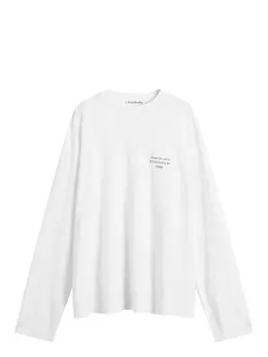 Acne Studios Long Sleeve 1996 Logo Pocket T-shirt - Optic White