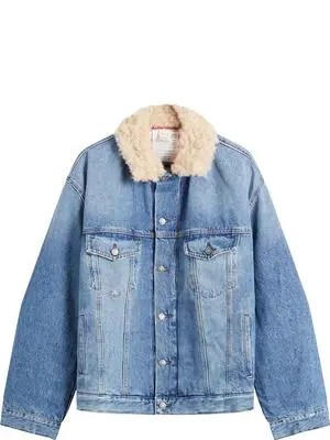 Acne Studios Padded Robert Denim Jacket - Mid Blue