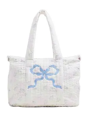 LoveShackFancy Aja Patterned Tote Bag - Lilac Vanilla
