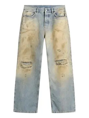Acne Studios Distressed Baggy Jeans - Mid Blue