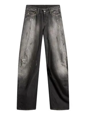 Acne Studios Trafalgar Twisted Baggy Jeans - Black