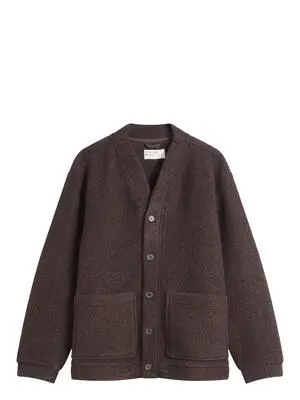 Universal Works Wool Fleece Advance Cardigan - Brown
