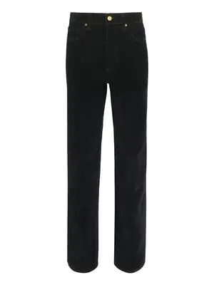 Paige Velvet Stevie High-rise Straight Jeans - Black