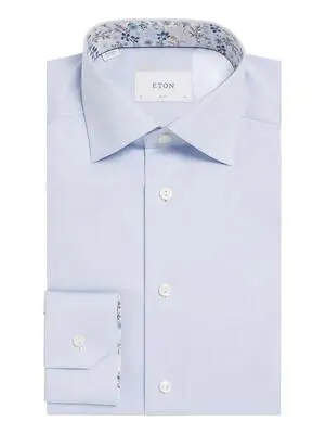 Eton Cotton Twill Slim Shirt - Blue