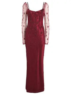 CLIO PEPPIATT Embellished Chandelier Gown - Burgundy