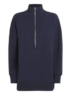 Varley Doublesoft Masie Quarter-zip Sweatshirt - Navy