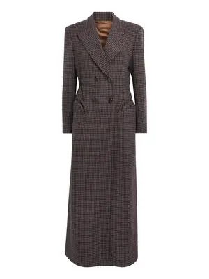 BLAZÉ MILANO Houndstooth Mikado Anyway Coat - Brown