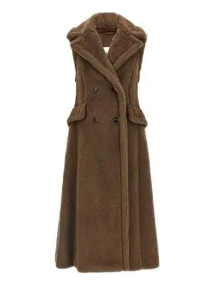Max Mara Boario1234 Alpaca And Wool Teddy Coat - Brown