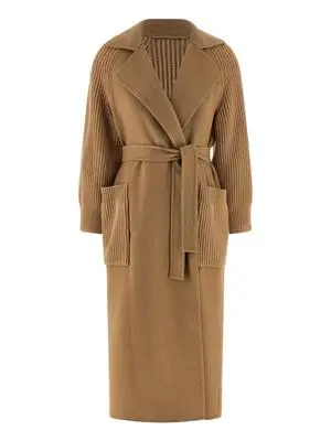 Max Mara Long Berard1234 Coat Beige