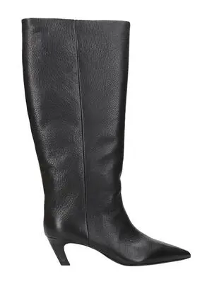 Ash Leather Legging Boots - Black