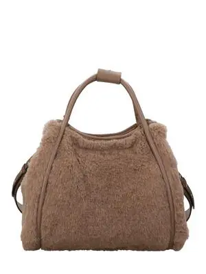 MAX MARA Teddy Fabric Top Handle Bag