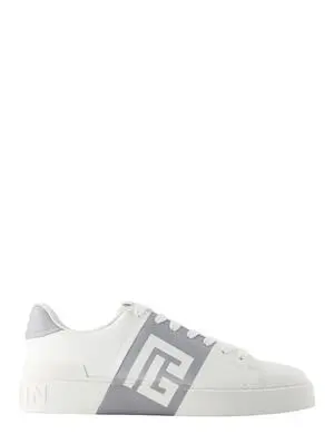 Balmain B Court Leather Sneakers - Grey