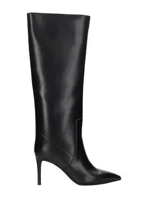 Jeffrey Campbell Leather Stiletto Heel Boots - Black