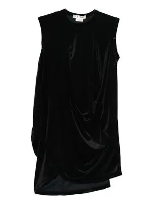 Comme Des Garçons Sleeveless Draped Top - Black