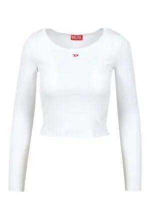 DIESEL® Crew Neck Cotton-blend Sweater - White