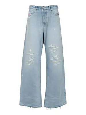 DIESEL Relaxed Fit Jeans With Low Waist - Blue