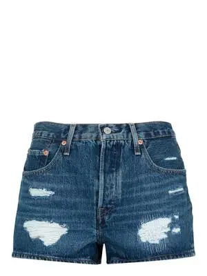 LEVI'S High-waist Denim Shorts - Denim Scuro