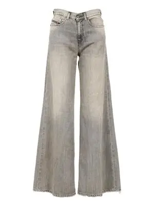 DIESEL® Delavé Five-pocket Jeans With Flared Leg - Denim Grigio