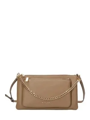 Michael Kors Grained Leather Shoulder Bag - Green