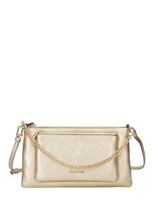 Michael Kors Grained Leather Shoulder Bag - Oro Chiaro