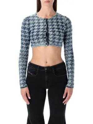 DIESEL Cropped Cardigan - Blue