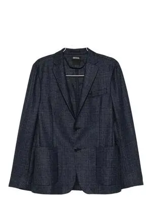 Ermenegildo Zegna Plaid Jacket - Blue