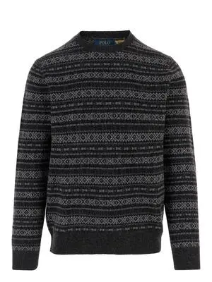 Polo Ralph Lauren Wool Knit With Geometric Pattern - Red