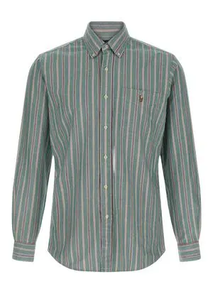 Polo Ralph Lauren Button Down Striped Shirt - Green
