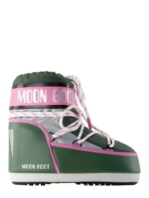 Moon Boot Icon Low Space Racing Ankle Boots - Multicolor