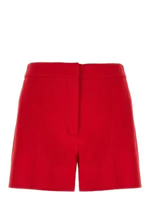 Sportmax Buono' Tailored Pure Wool Shorts - Red