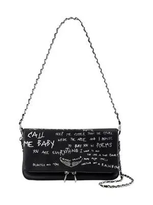 Zadig&Voltaire Rock Graffiti Crossbody Bag - Black