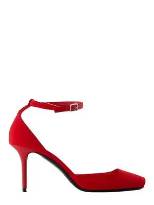 COURREGES Peep Toe Jersey Pumps