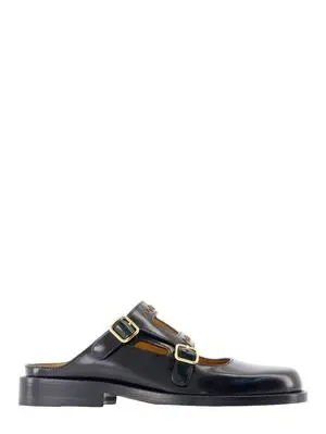 Marni Mules Sabot In Leather - Black